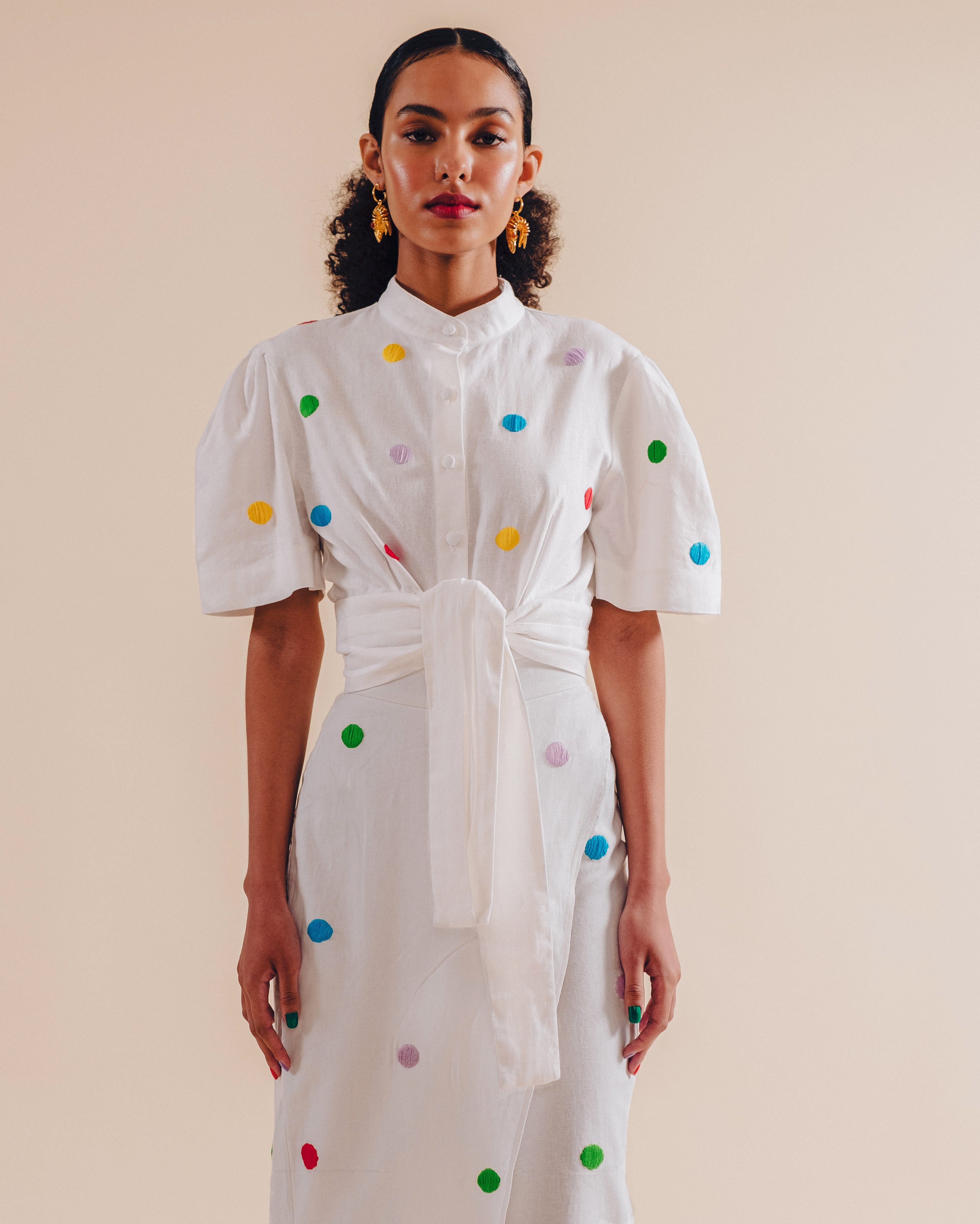 Camisa Cropped Kyoto Confetti – Caju London